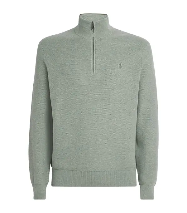 Polo Ralph Lauren Cotton Half-zip Sweater - Green