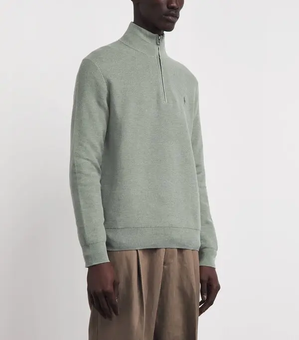 Polo Ralph Lauren Cotton Half-zip Sweater - Green