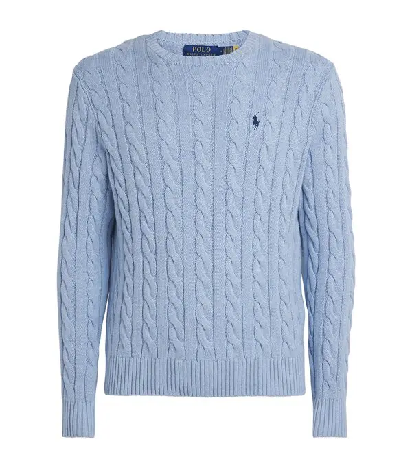 Polo Ralph Lauren Cotton Cable-knit Crewneck Sweater