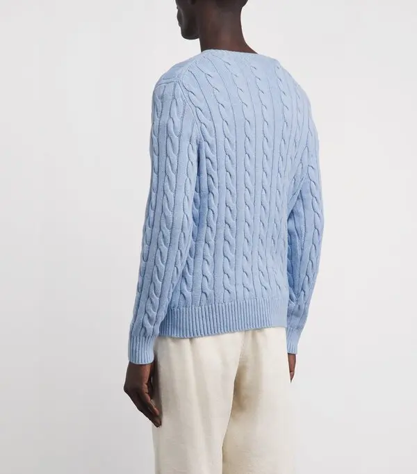 Polo Ralph Lauren Cotton Cable-knit Crewneck Sweater