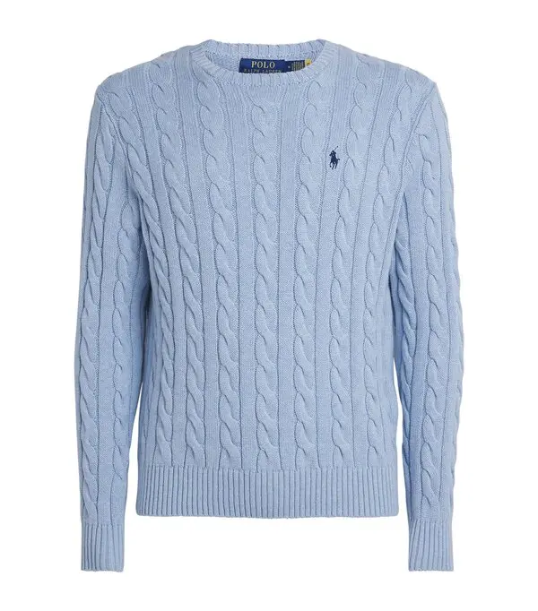 Polo Ralph Lauren Cotton Cable-knit Crewneck Sweater