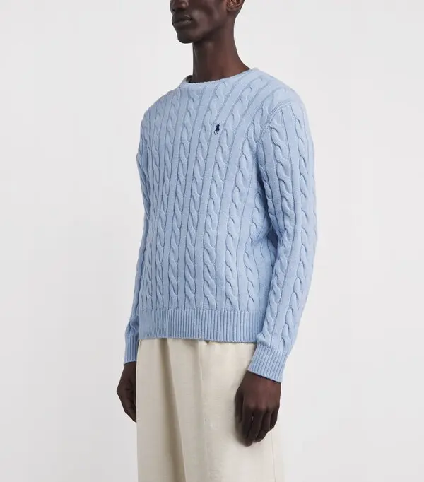 Polo Ralph Lauren Cotton Cable-knit Crewneck Sweater
