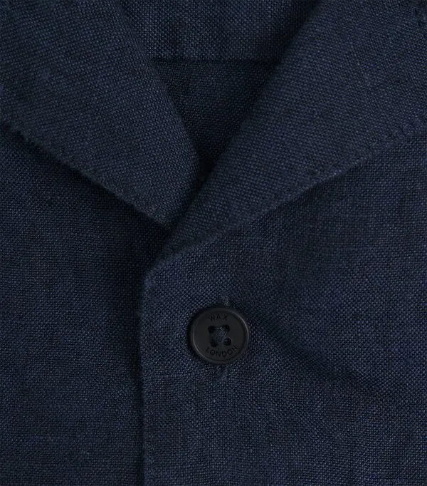 WAX LONDON Linen Short-sleeve Didcot Shirt