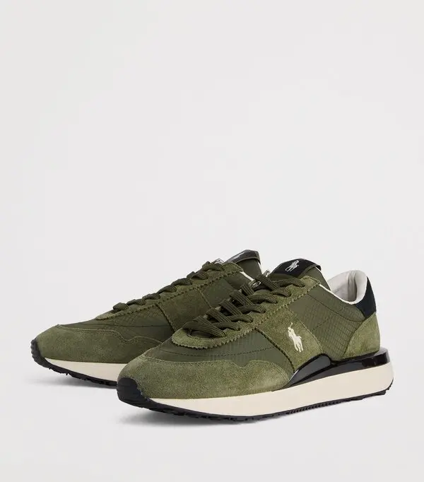 Polo Ralph Lauren Suede-blend Train 89 Sneakers - Green