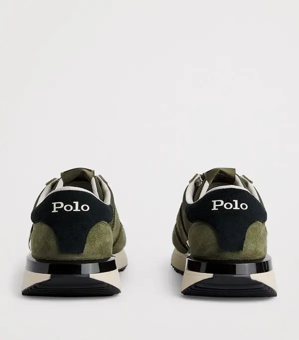 Polo Ralph Lauren Suede-blend Train 89 Sneakers - Green