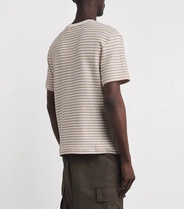 FRAME Cotton Rib-knit Stripe T-shirt