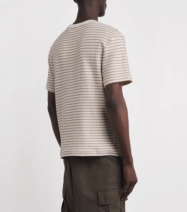 FRAME Cotton Rib-knit Stripe T-shirt