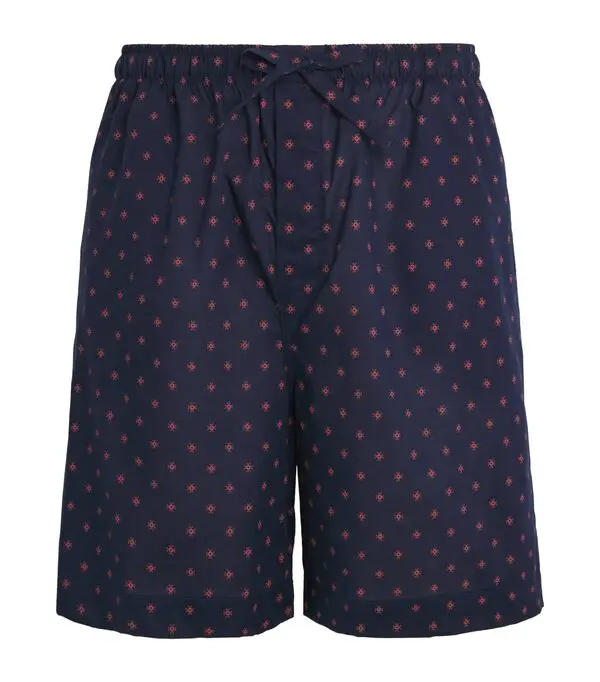 Derek Rose Printed Nelson Lounge Shorts - Navy