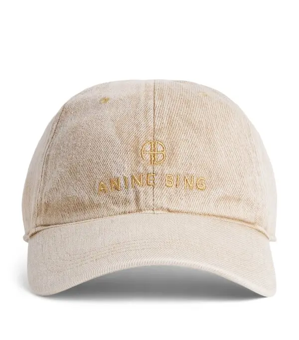 ANINE BING Jeremy Logo Baseball Cap - Yellow