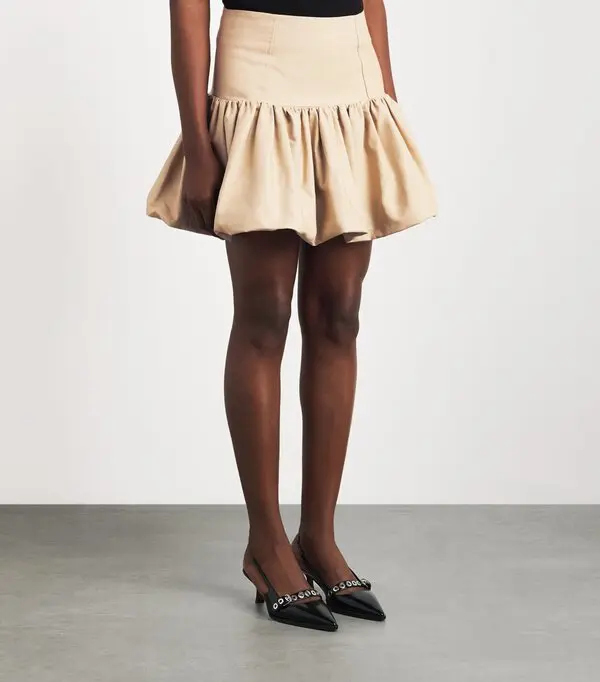 GANNI Organic Cotton Bubble Mini Skirt