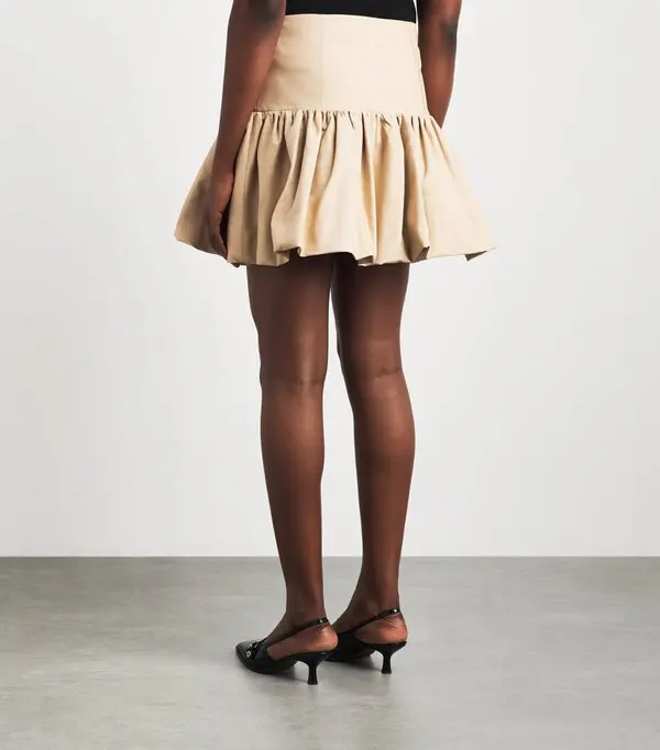 GANNI Organic Cotton Bubble Mini Skirt