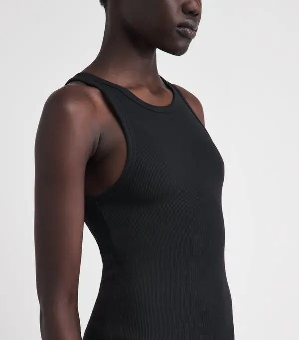Eterne Ribbed Tank Top - Black