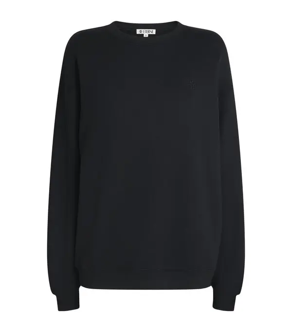 Eterne French Terry Oversized Sweatshirt - Black