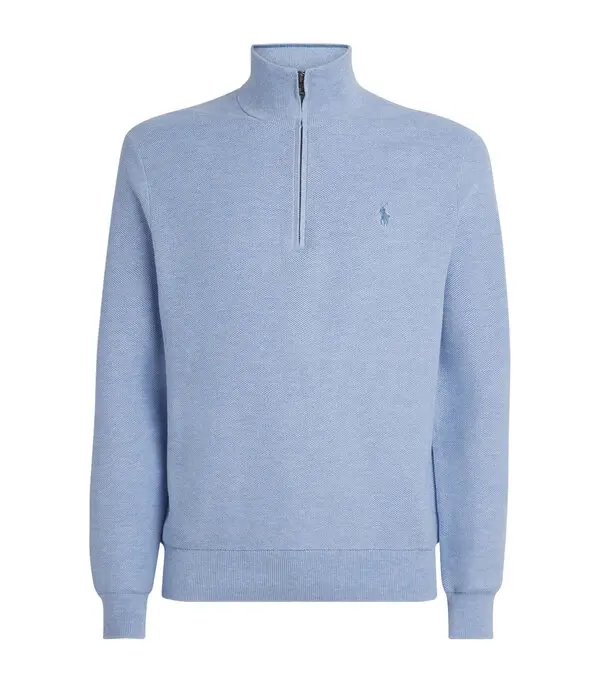 Polo Ralph Lauren Cotton Quarter-zip Sweatshirt - Blue