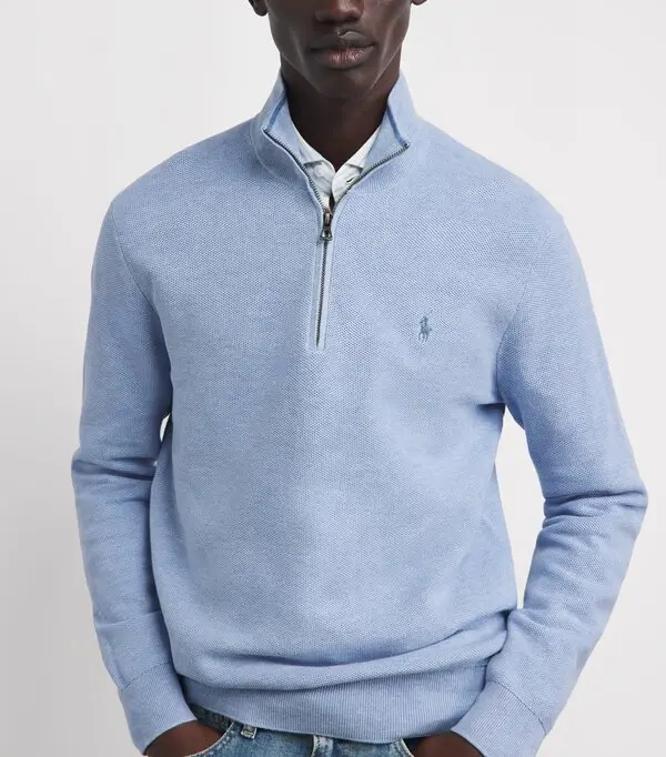 Polo Ralph Lauren Cotton Quarter-zip Sweatshirt - Blue