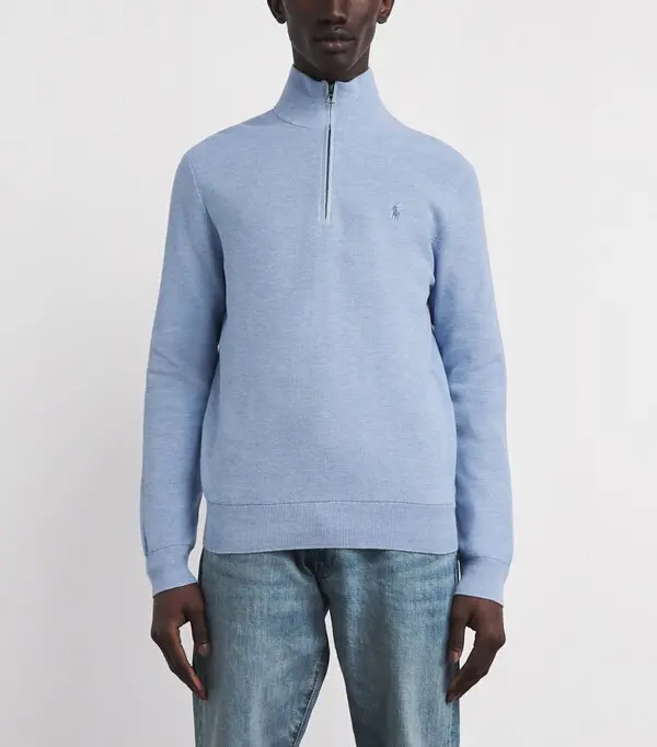 Polo Ralph Lauren Cotton Quarter-zip Sweatshirt - Blue