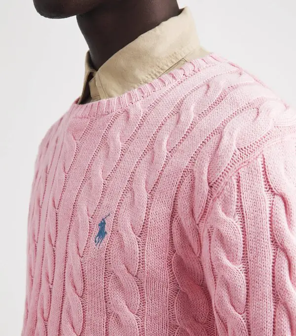 Polo Ralph Lauren Cotton Cable-knit Crewneck Sweater