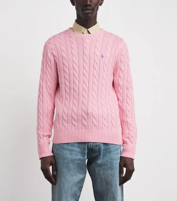 Polo Ralph Lauren Cotton Cable-knit Crewneck Sweater