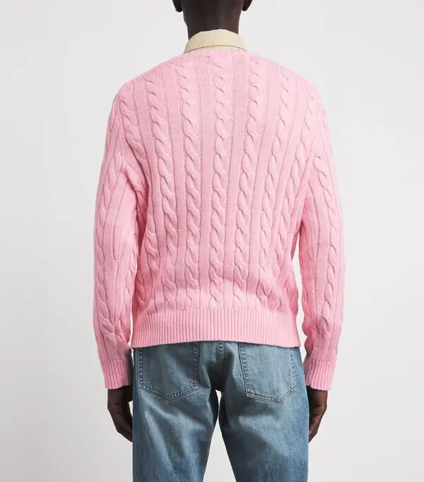 Polo Ralph Lauren Cotton Cable-knit Crewneck Sweater