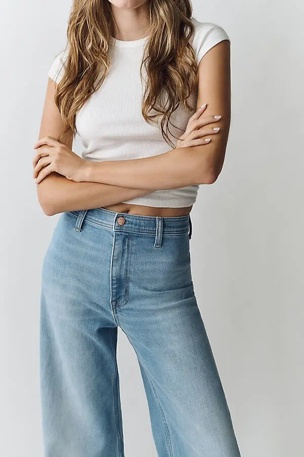 PISTOLA Penny High-rise Wide-leg Jeans - Whisper