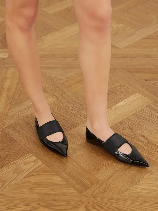 Givenchy Crush Leather Ballet Flats - Black