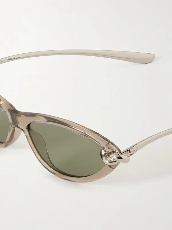 Bottega Veneta Knot Cat-eye Sunglasses - Silver