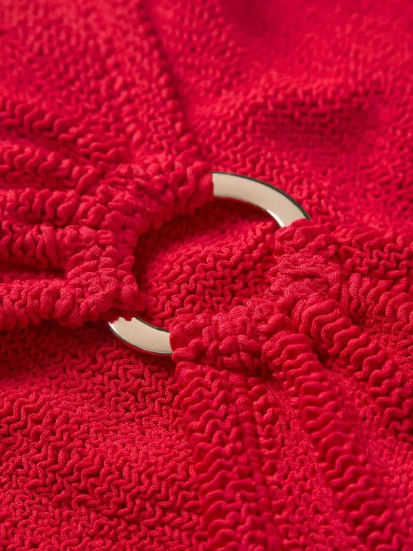 Hunza G Julia Bikini With Gold Hoop - Red