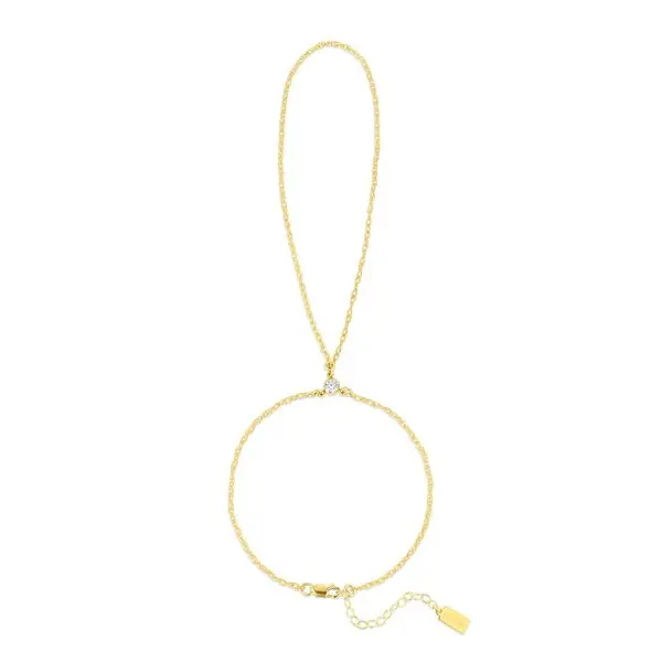 SET & STONES Teagan Hand Chain With Cubic Zirconia - Gold