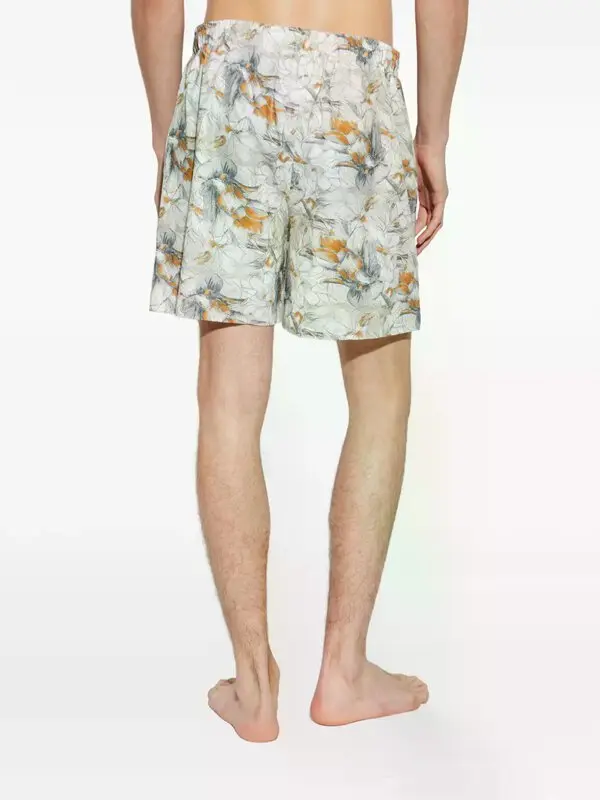 Hanro Floral Print Drawstring Shorts