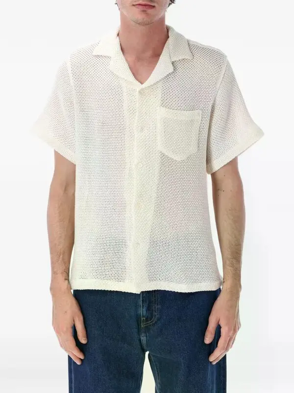 Portuguese Flannel Agora Open-knit Shirt - White