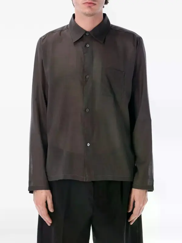 BERNER KUHL Chest-pocket Box-pleat Shirt