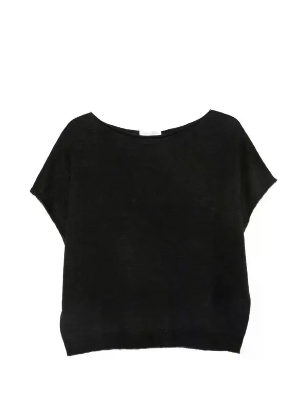 ROBERTO COLLINA Scoop Neck T-shirt - Black