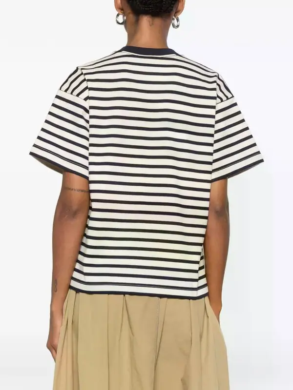 AND WANDER Stripe Pattern Pocket T-shirt