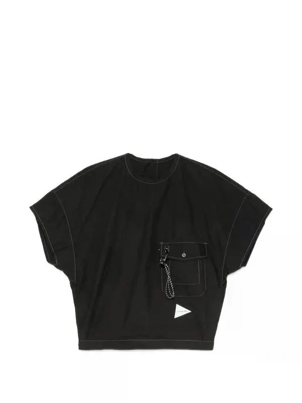 AND WANDER Cordura Typewriter Blouse - Black