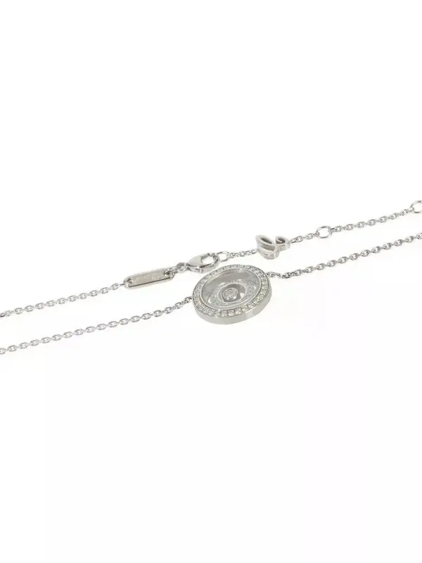 Chopard Happy Spirit Diamond Necklace In 18k White Gold