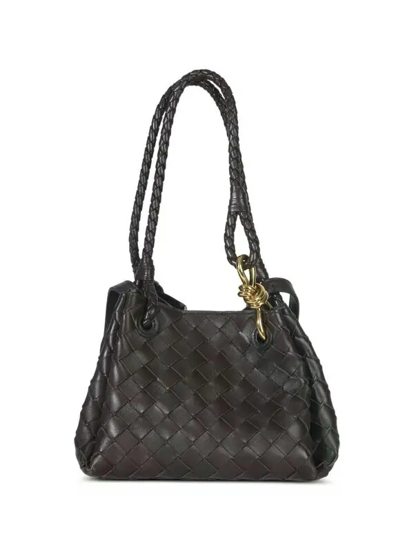 Bottega Veneta 2025 Intrecciato Parachute Shoulder Bag - Brown