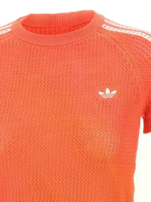 Adidas Crochet Knit Trefoil T-shirt