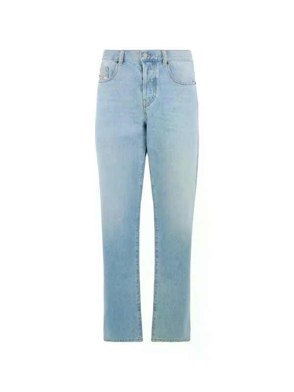 DIESEL® Washed Finish Straight-leg Jeans - Blue
