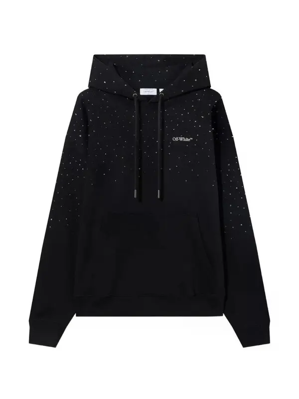 Off-White X Swarovski Crystal-embellished Hoodie - Black