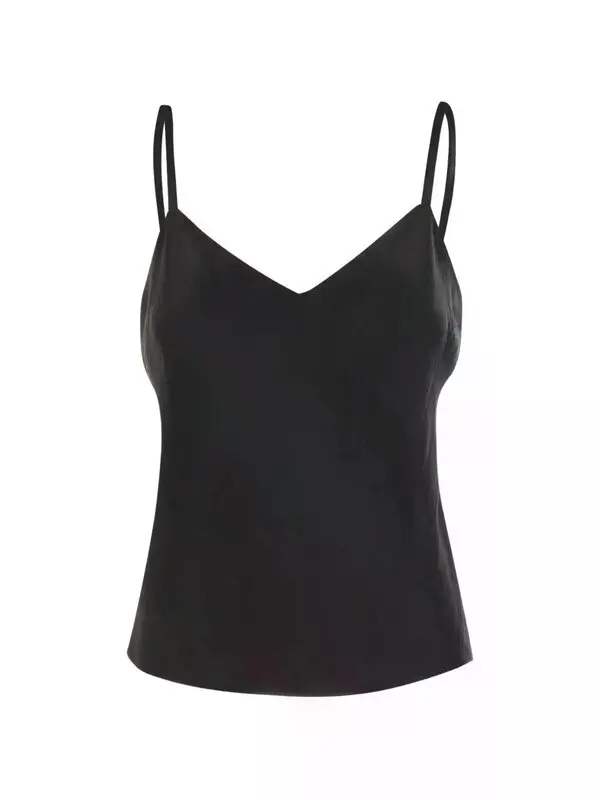Vince Satin V-neck Camisole - Black
