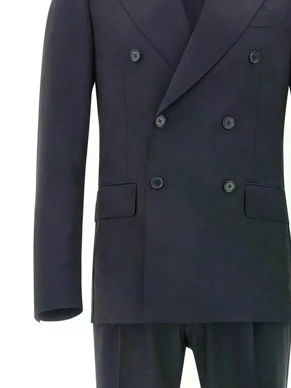 Corneliani Double-breasted Lapel-pin Suit