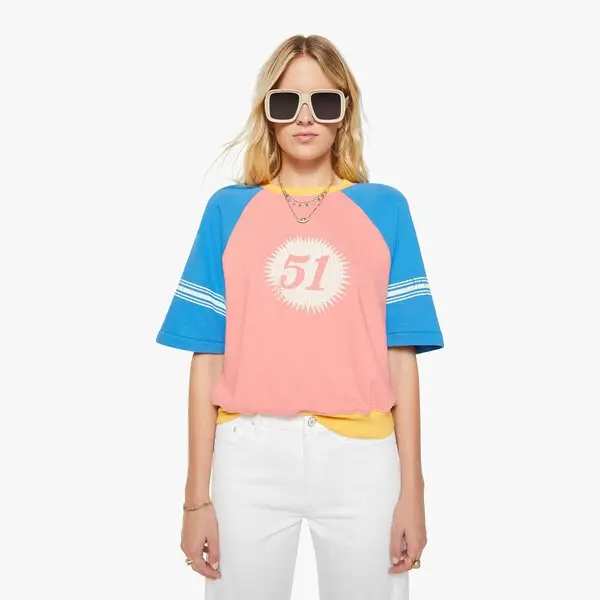 MOTHER The S/s Concert Lantana Raglan Sweatshirt - Yellow