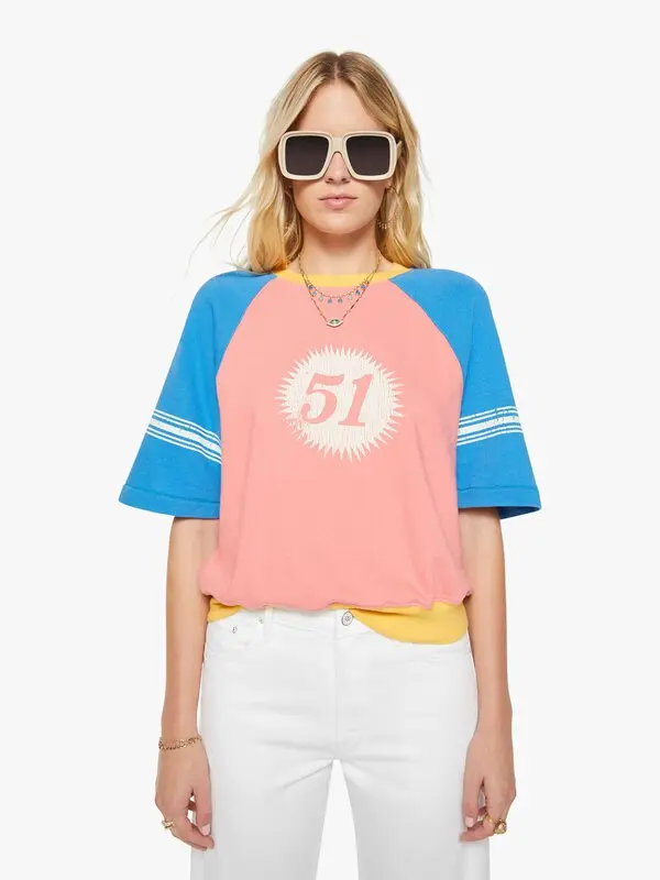 MOTHER The S/s Concert Lantana Raglan Sweatshirt - Yellow