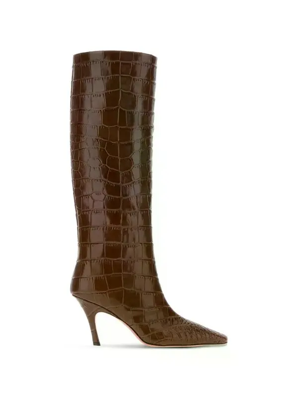 Amina Muaddi Mona Boots - Brown