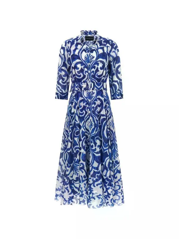Samantha Sung Aster Tile-print Dress