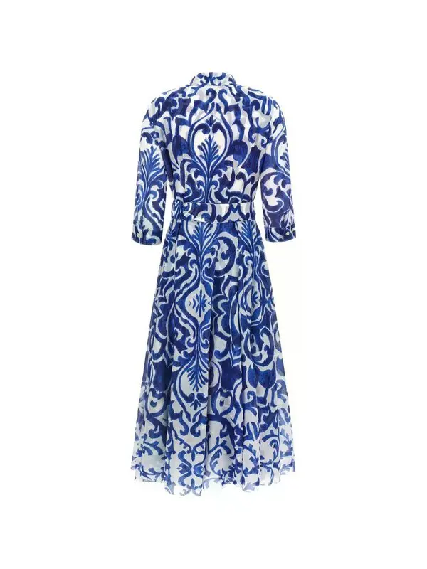 Samantha Sung Aster Tile-print Dress