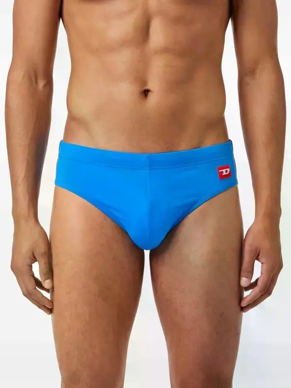 DIESEL® Logo Patch Swim Briefs - Blue