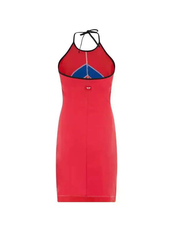 DIESEL® Halterneck Dress With Stripe Detail