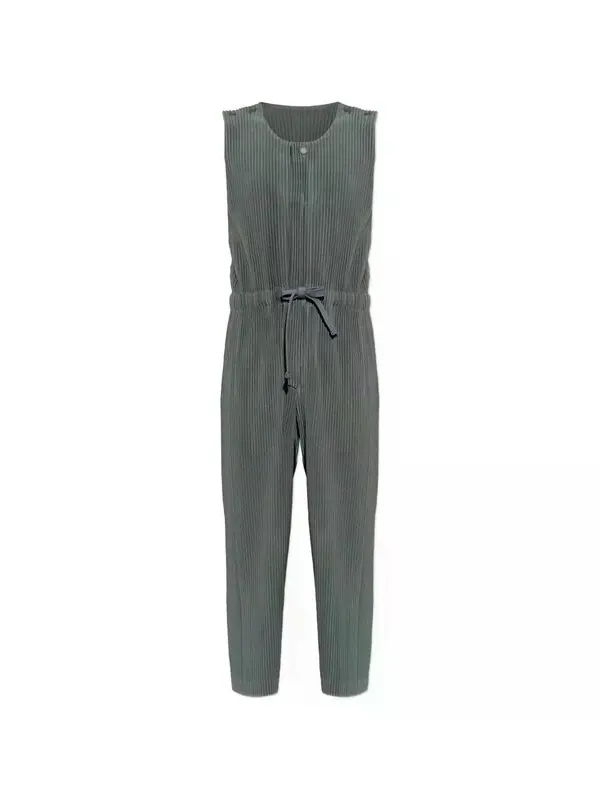 Issey Miyake Pleated Sleeveless Jumpsuit - Grey
