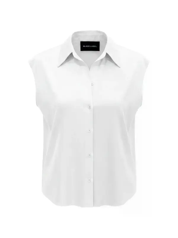 Black Label Sleeveless Shirt - White
